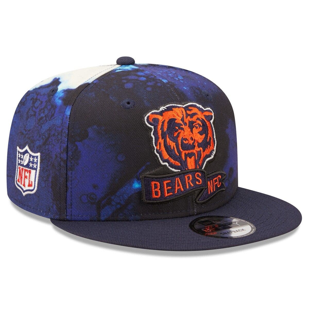 New Era Men's New Era Navy Chicago Bears 2022 Sideline 9FIFTY Ink Dye ...