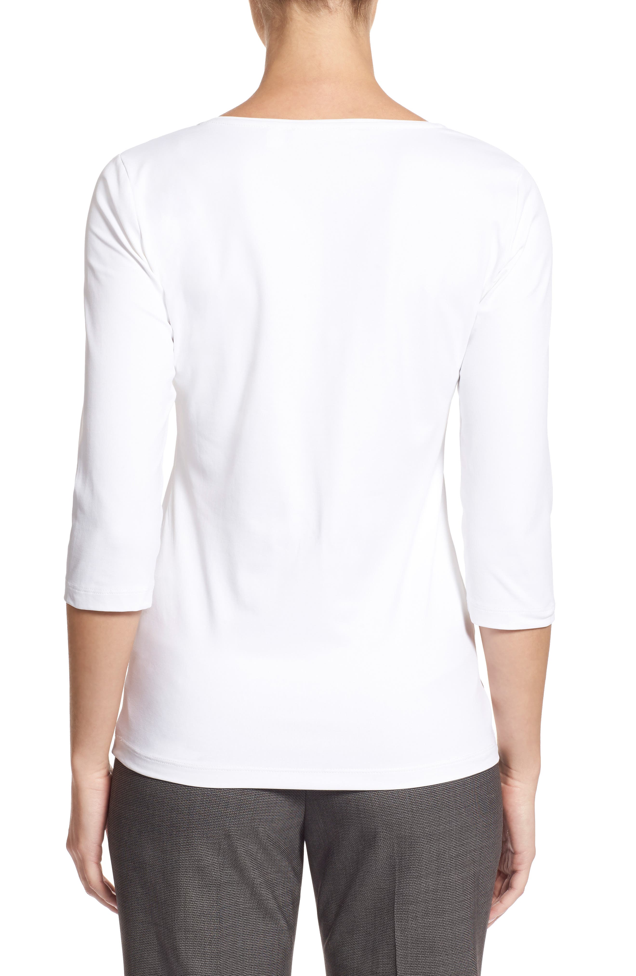 BOSS Scoop Neck Stretch Jersey Top | Nordstrom