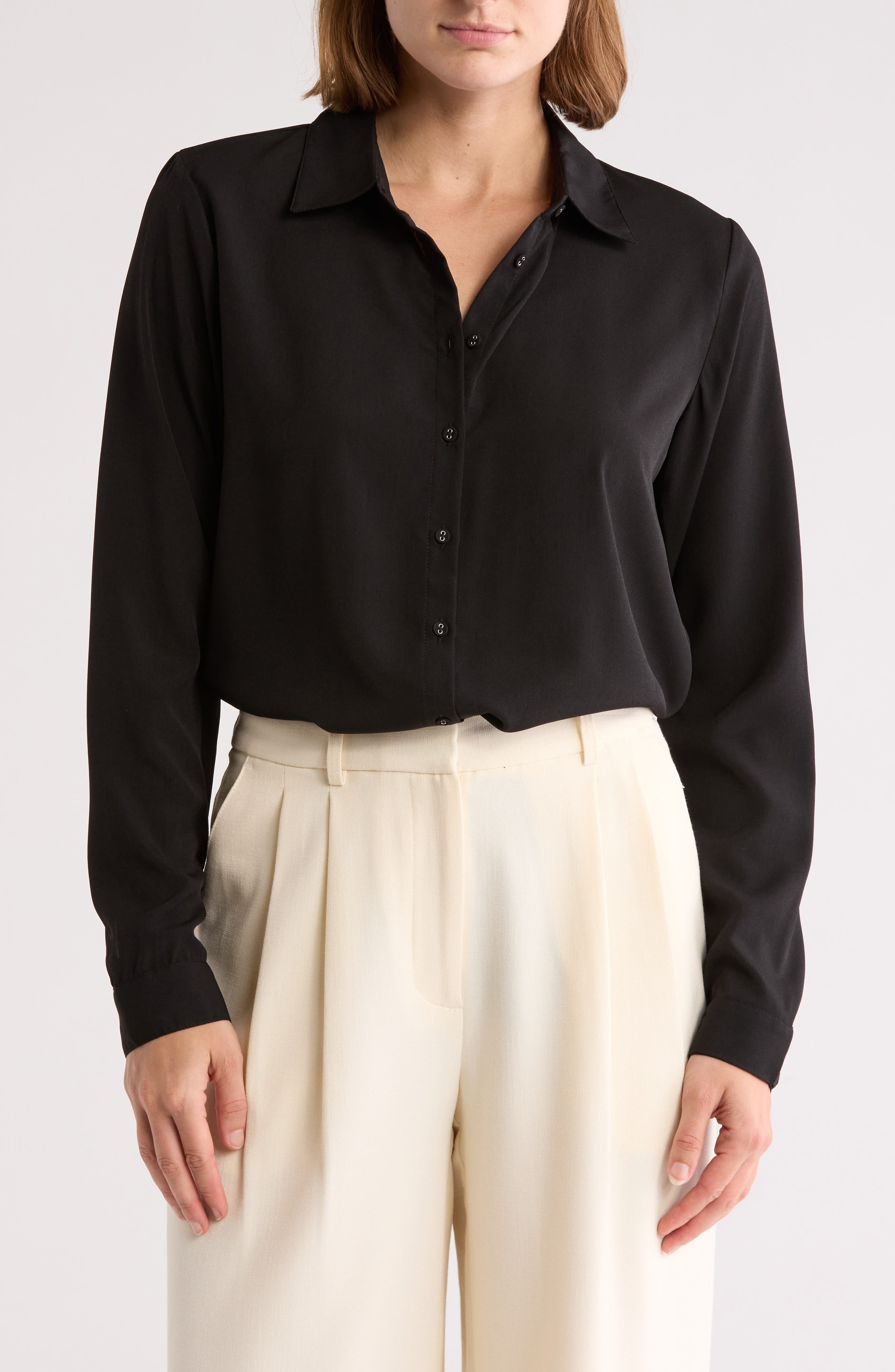 T Tahari Long Sleeve Button Front Shirt | Nordstromrack