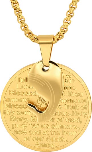 HMY JEWELRY Mother Mary Pendant Necklace | Nordstromrack