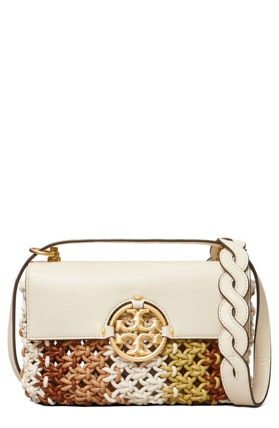 Tory Burch Small Miller Macrame Leather Shoulder Bag In Multi | ModeSens
