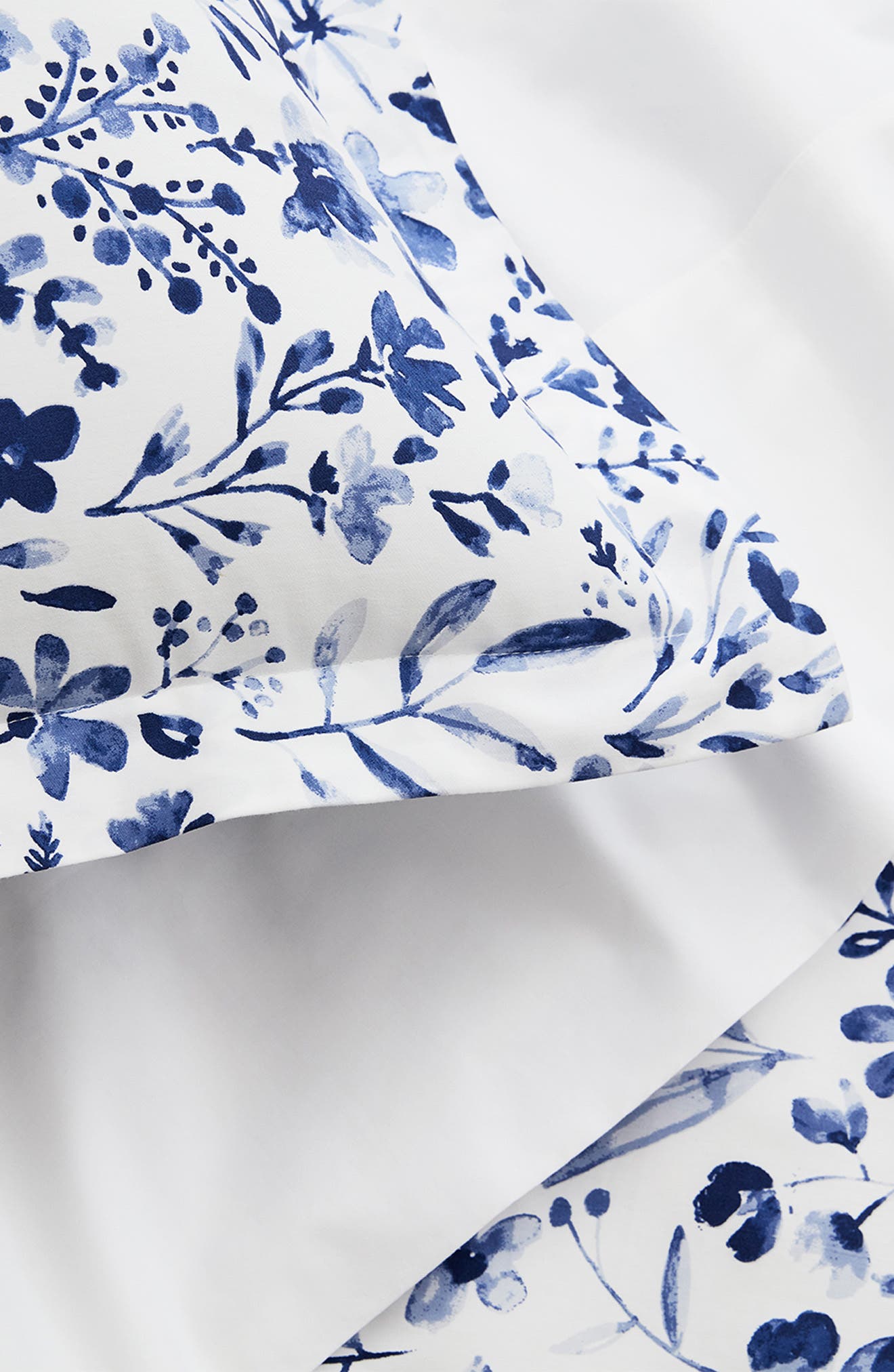 Boll & Branch Watercolor Floral Hemmed Duvet Cover | Nordstrom