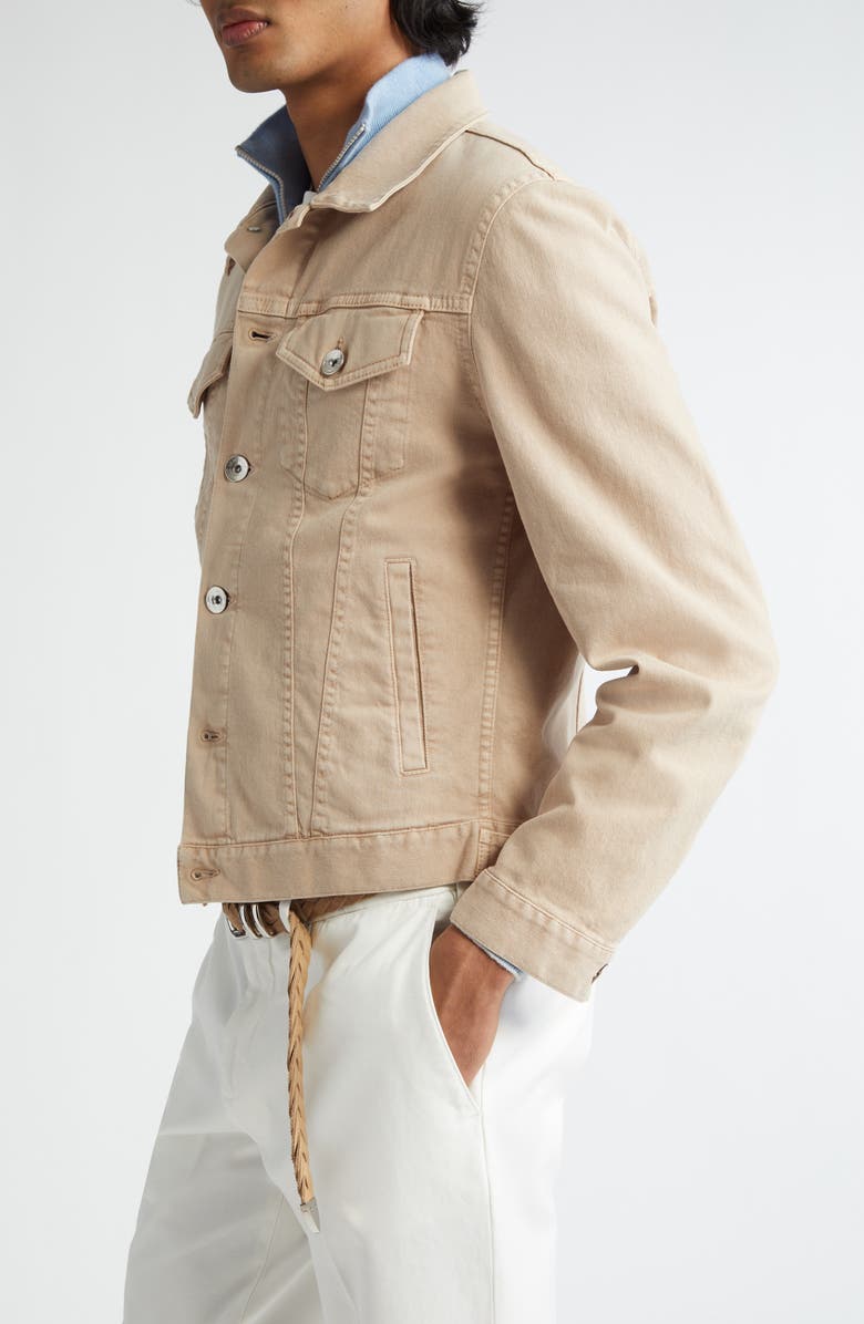 Brunello Cucinelli Garment Dyed Lightweight Denim Jacket | Nordstrom
