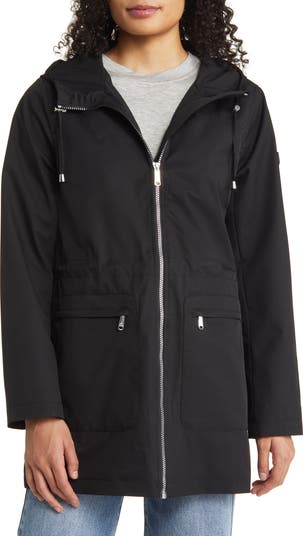 Sam Edelman Patch Pocket Hooded Water Repellent Rain Jacket | Nordstrom