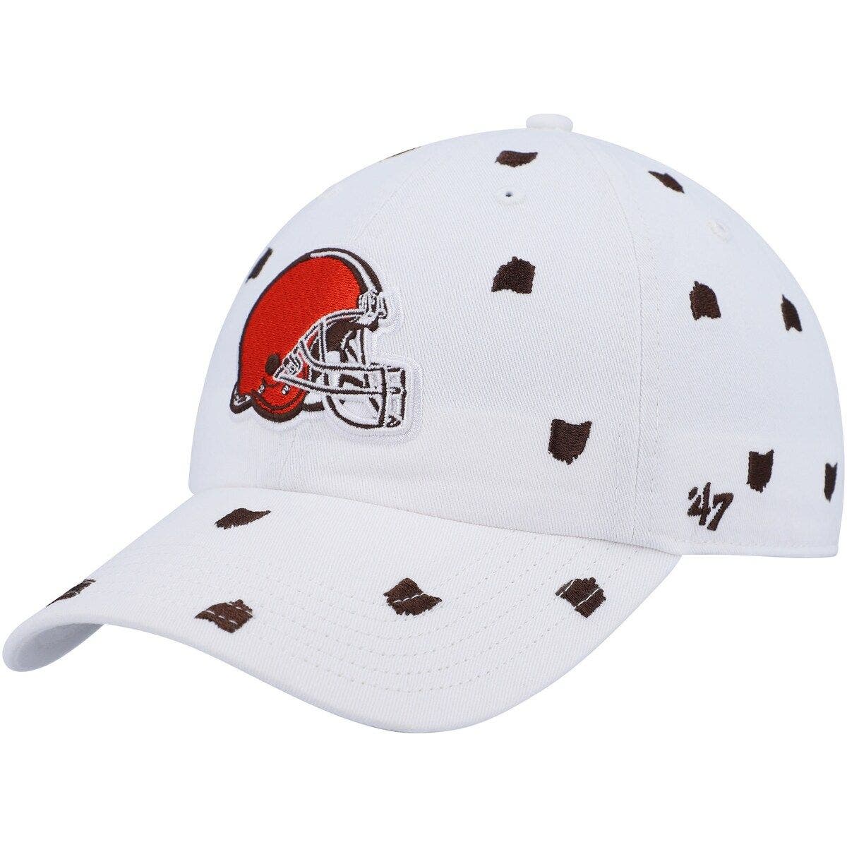 '47 Women's '47 White Cleveland Browns Confetti Clean Up Logo ...
