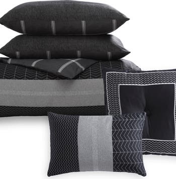 Bebejan Kyle Grid Print 5-Piece Reversible Comforter Set | Nordstromrack