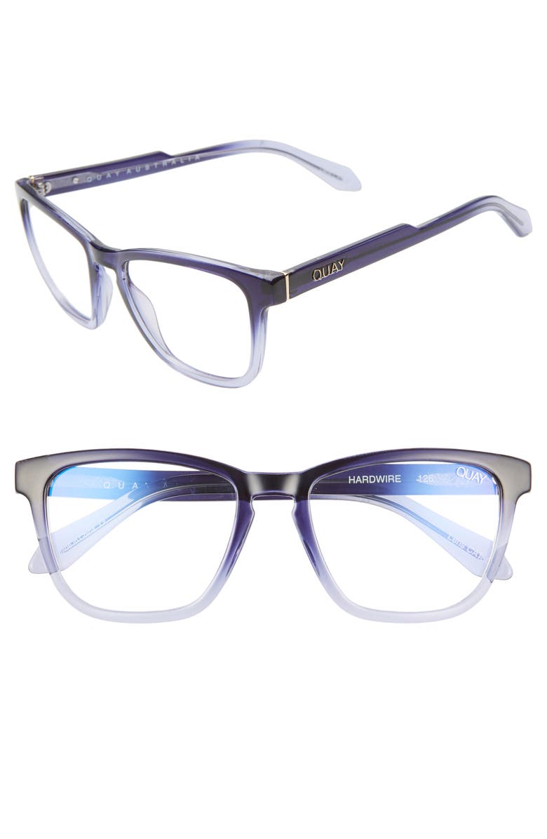 Quay Australia Hardwire 54mm Blue Light Blocking Glasses Nordstrom