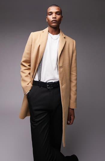 Topman Classic Fit Overcoat | Nordstromrack