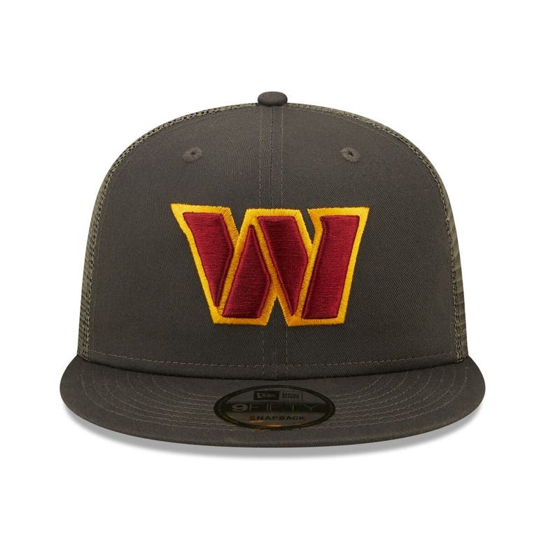 New Era Charcoal Washington Commanders Trucker 59fifty Snapback Hat ...