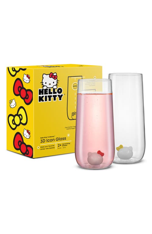 Joyjolt X Sanrio Hello Kitty® & Mimmy 3d Icon Set Of 2 Stemless Tall ...