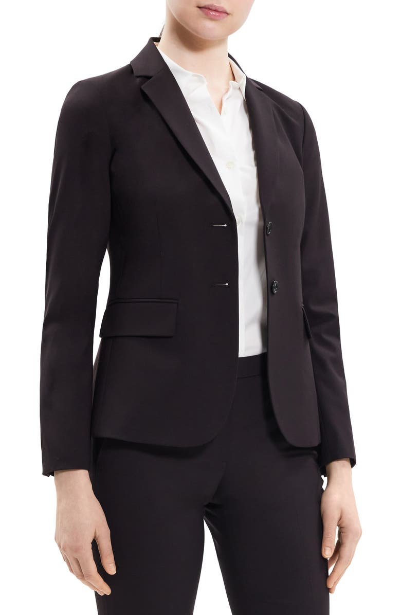 Theory Carissa Stretch Wool Classic Suit Jacket | Nordstromrack