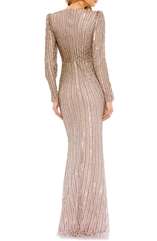 Mac Duggal Womens Embellished Knotted Column Gown In Mocha Modesens