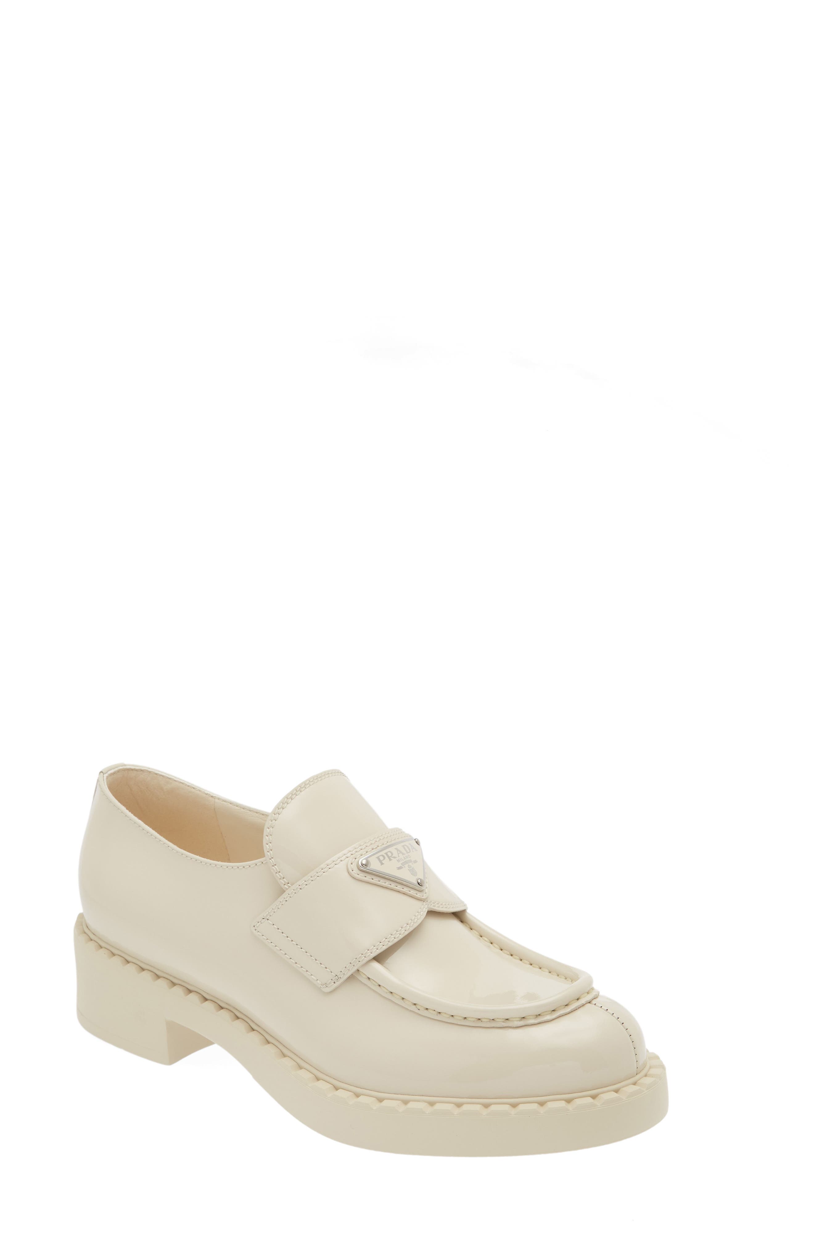 Prada Triangle Logo Patent Leather Loafer (Women) | Nordstrom
