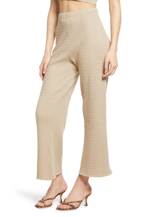 Womens Beige Trousers And Wide Leg Pants Nordstrom