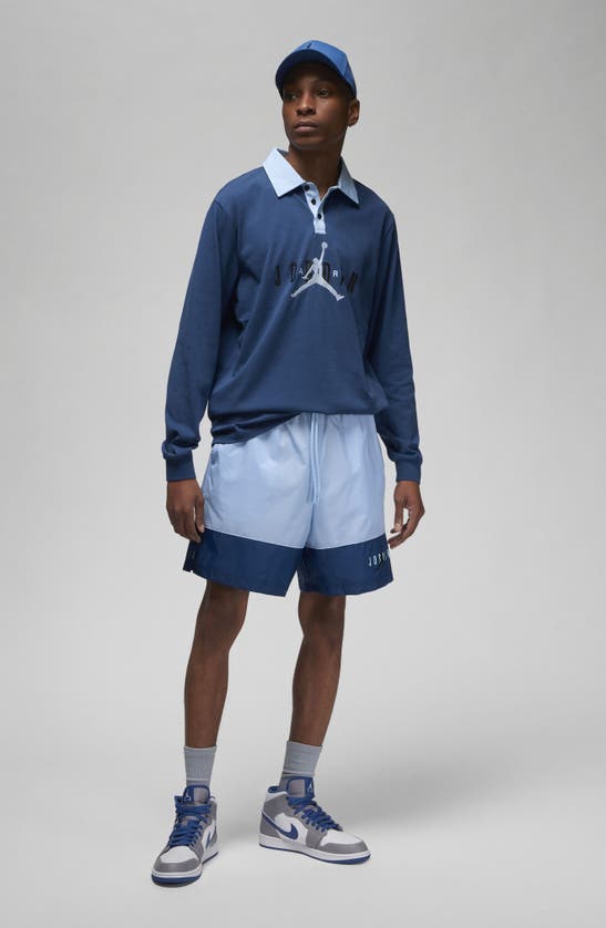 Nike Essentials Graphic Rugby Shirt In French Blue/ Ice Blue | ModeSens