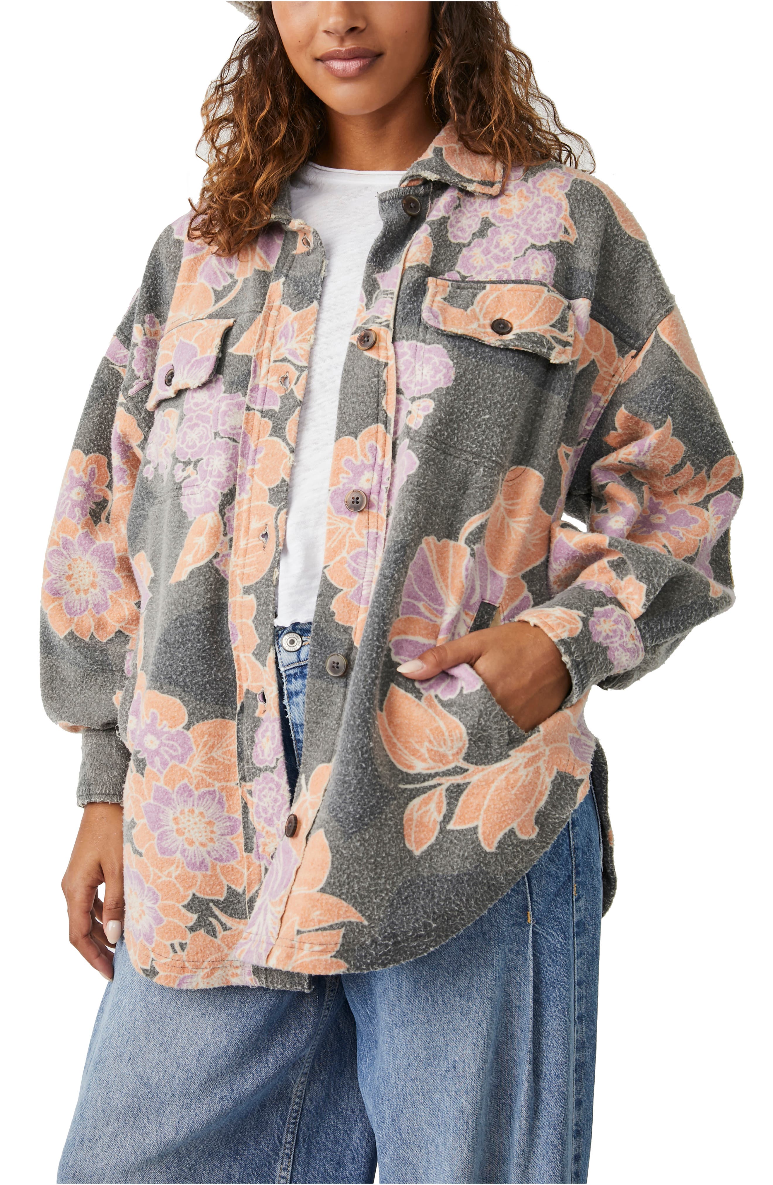 Free People Women's Printed Longline Shacket | Smart Closet