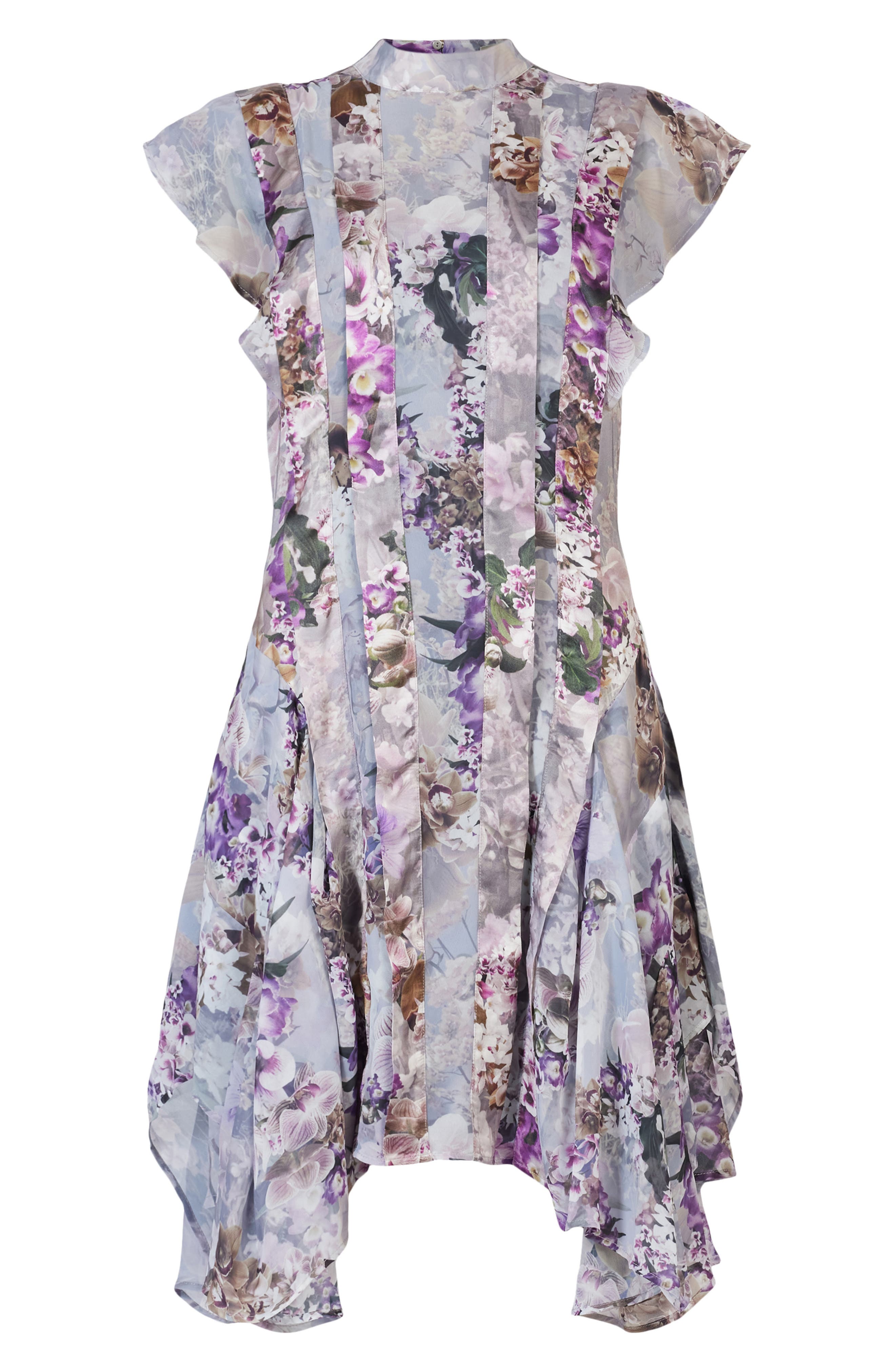 Lucia Floral Dress In Grey