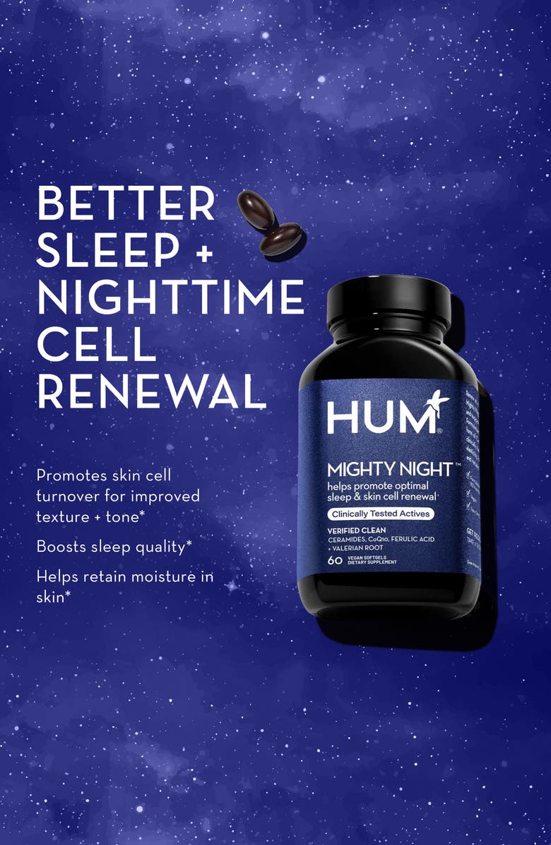 Hum Nutrition Mighty Night™ Overnight Renewal Supplement with Ceramides, CoQ10 & Ferulic Acid ...
