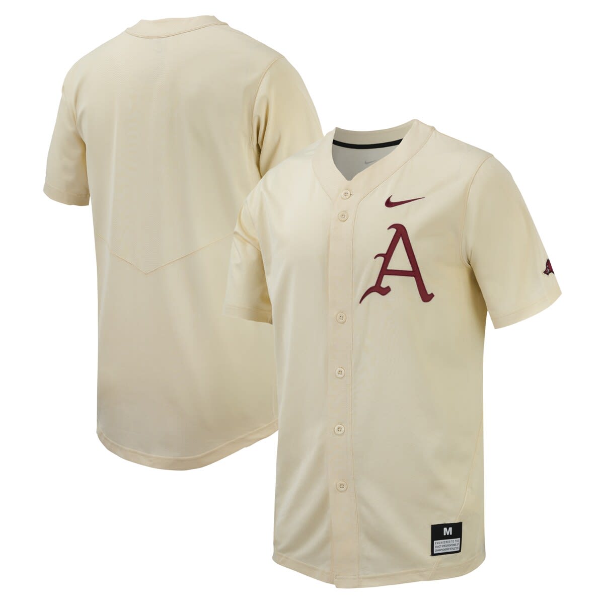 Nike Men's Nike Cream Arkansas Razorbacks Replica Baseball Jersey ...