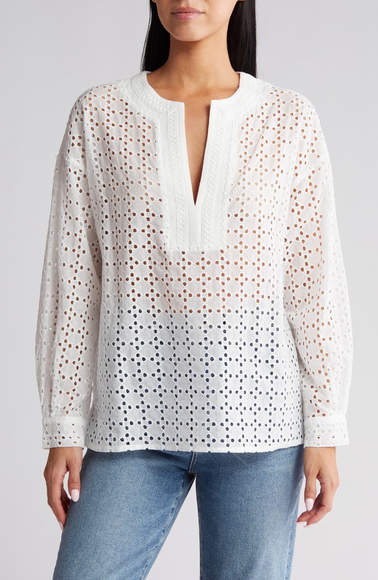 Vici Collection Prisca Cotton Eyelet Cover Up Top Nordstromrack