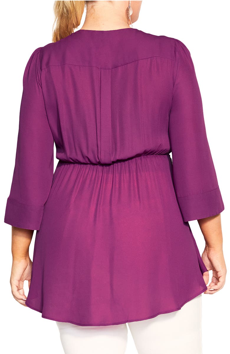 City Chic Shibara Vibes Asymmetric Faux Wrap Top | Nordstrom