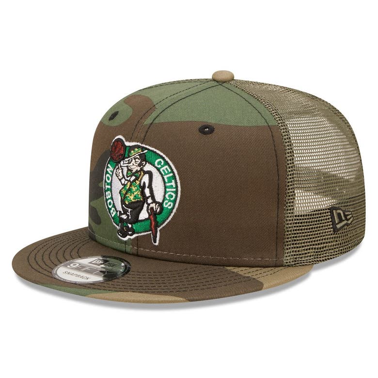 New Era Camo Boston Celtics 9fifty Trucker Snapback Hat | ModeSens