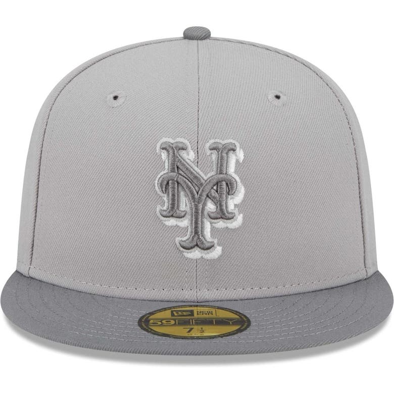 New Era Gray New York Mets Green Undervisor 59fifty Fitted Hat | ModeSens