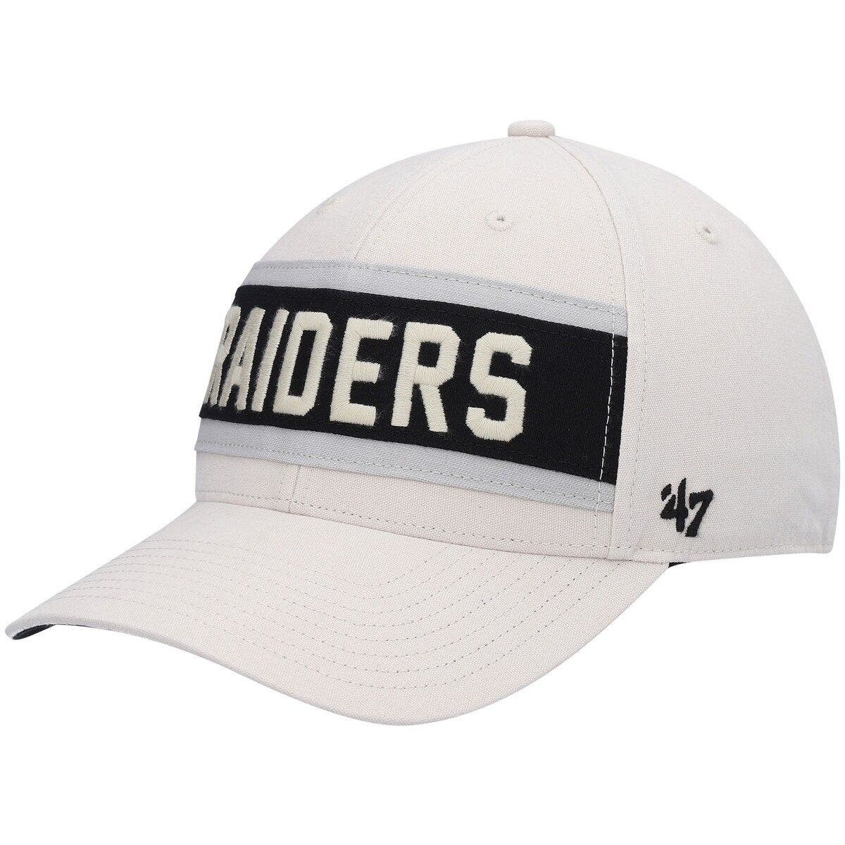 '47 Men's '47 Cream Las Vegas Raiders Crossroad MVP Adjustable Hat ...