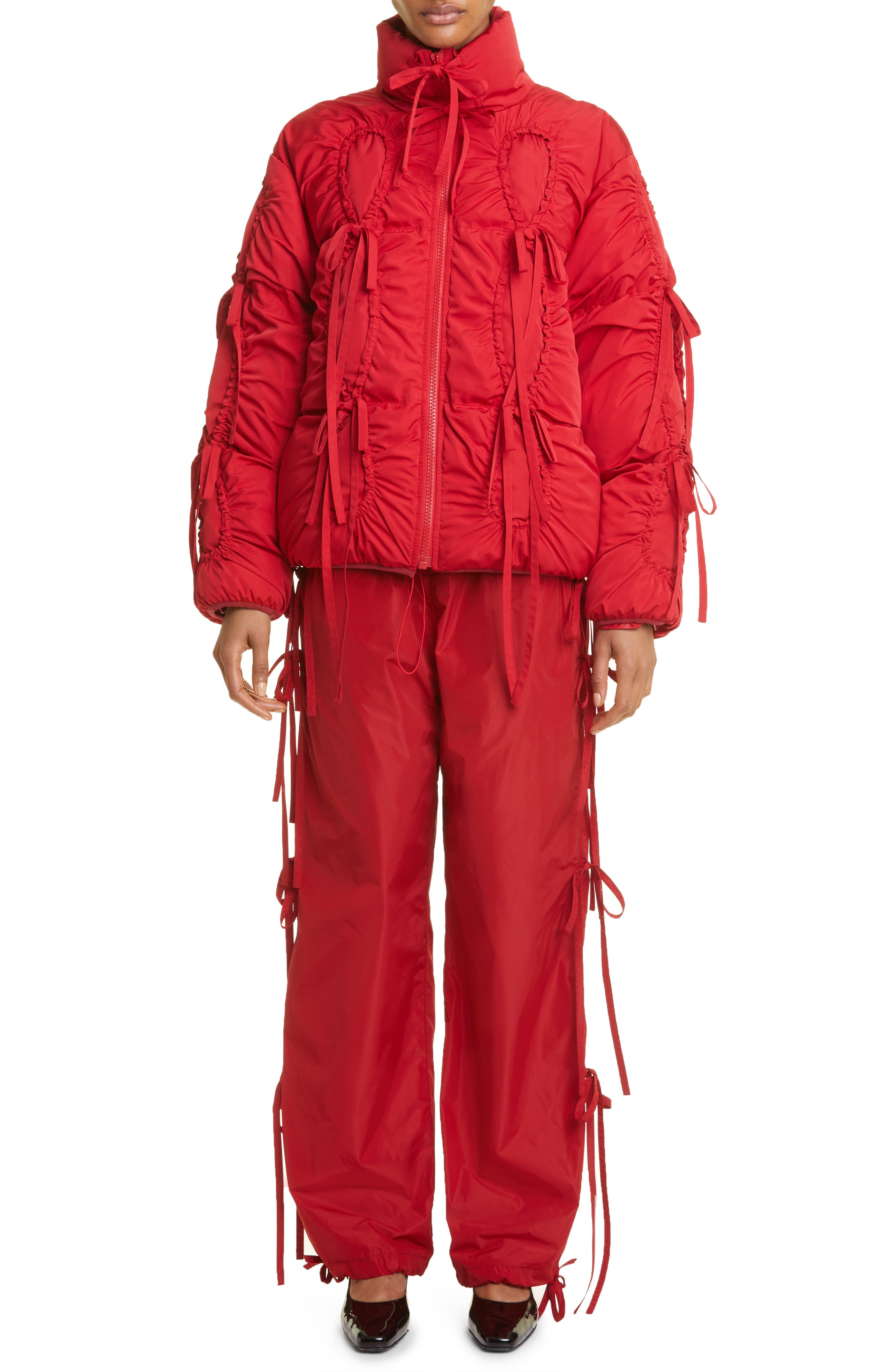 Sandy Liang Bommy Bow Puffer Jacket | Nordstrom