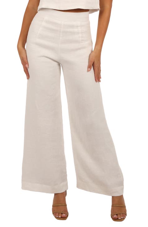Women's 100% Linen Wide-Leg Pants | Nordstrom