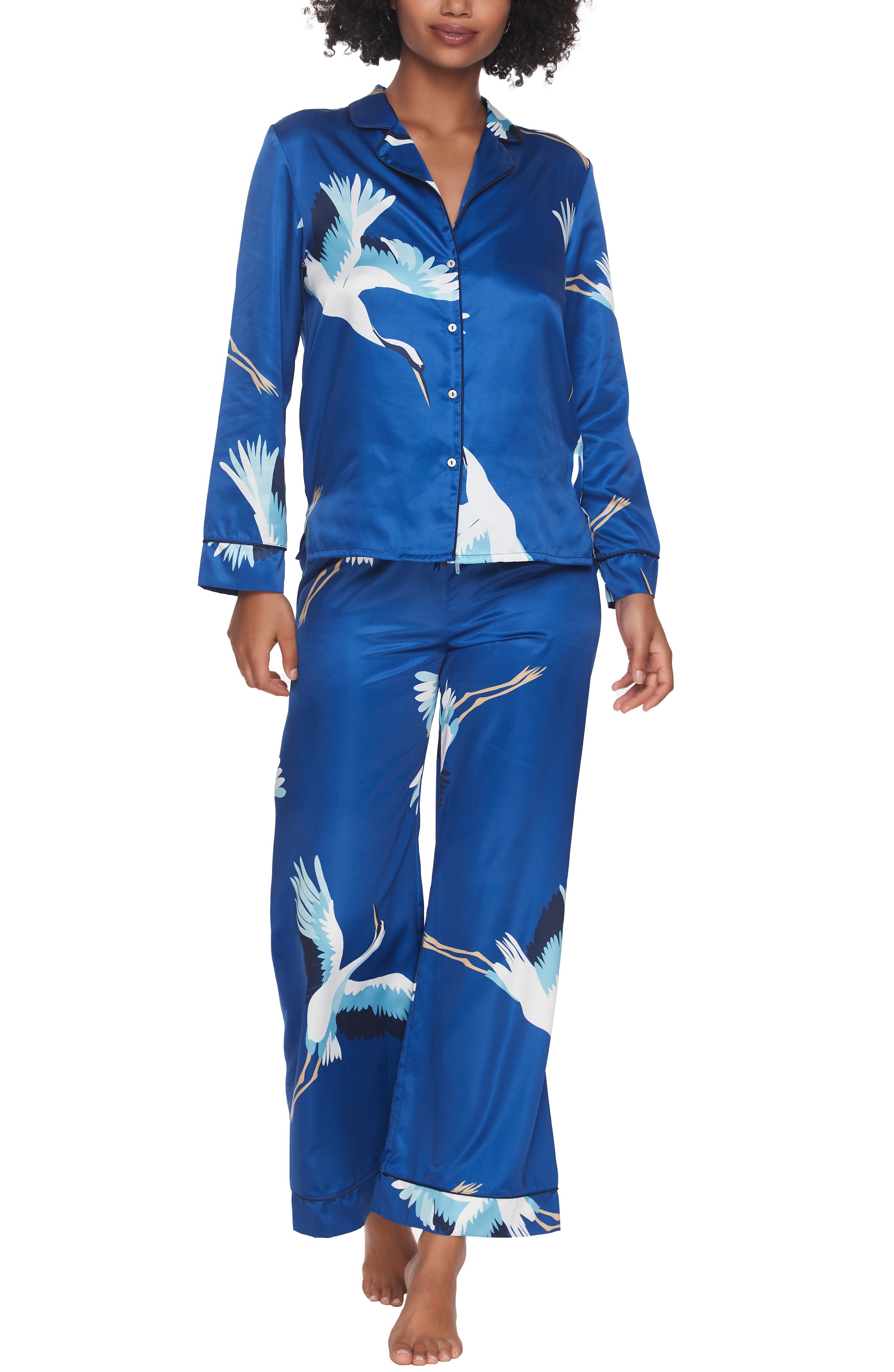 Felina Adrienne Print Satin Pajamas | Nordstrom