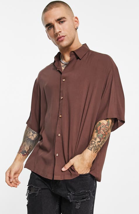 Boxy Oversize Button-Up Shirt