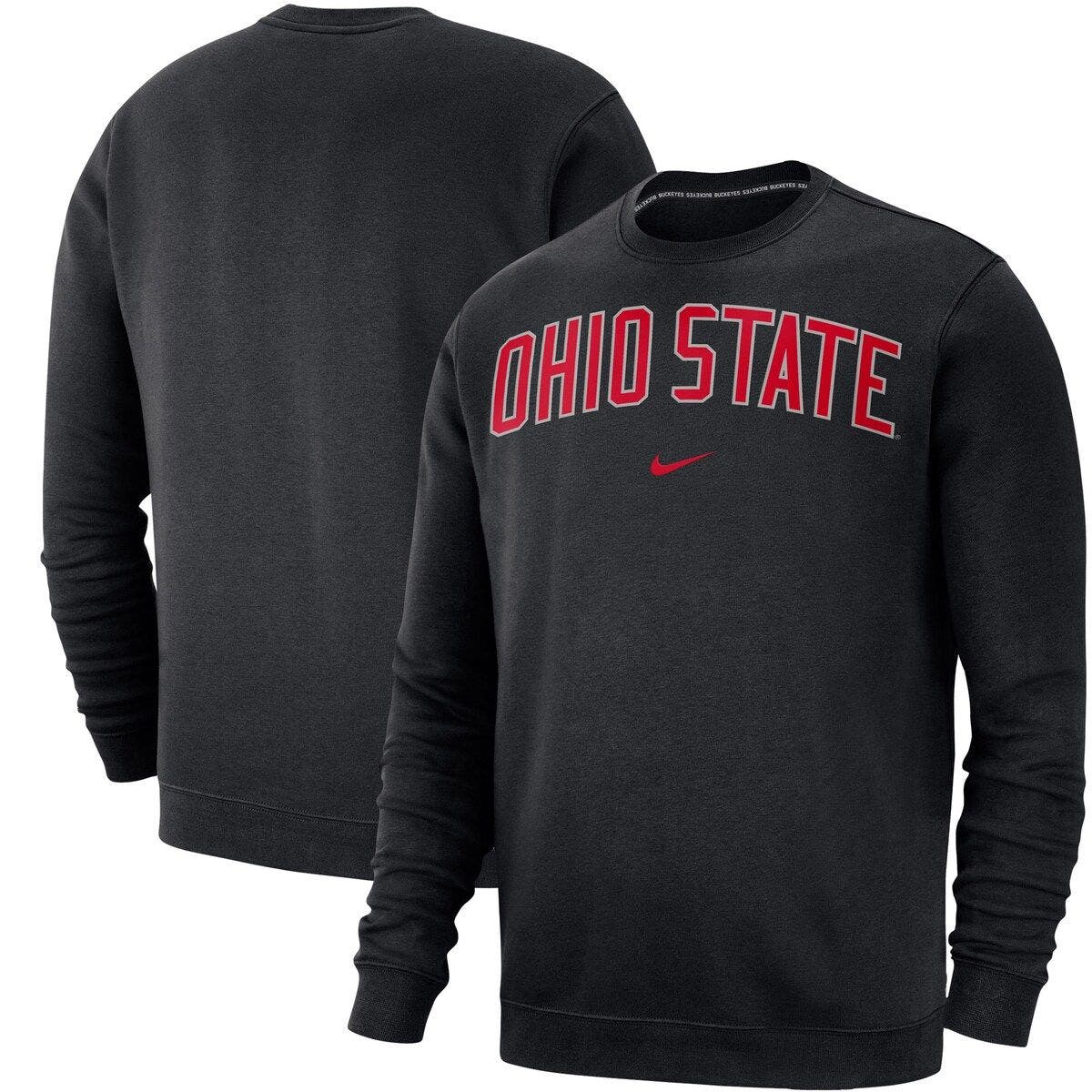 Nike Men's Nike Black Ohio State Buckeyes Club Fleece Sweatshirt ...