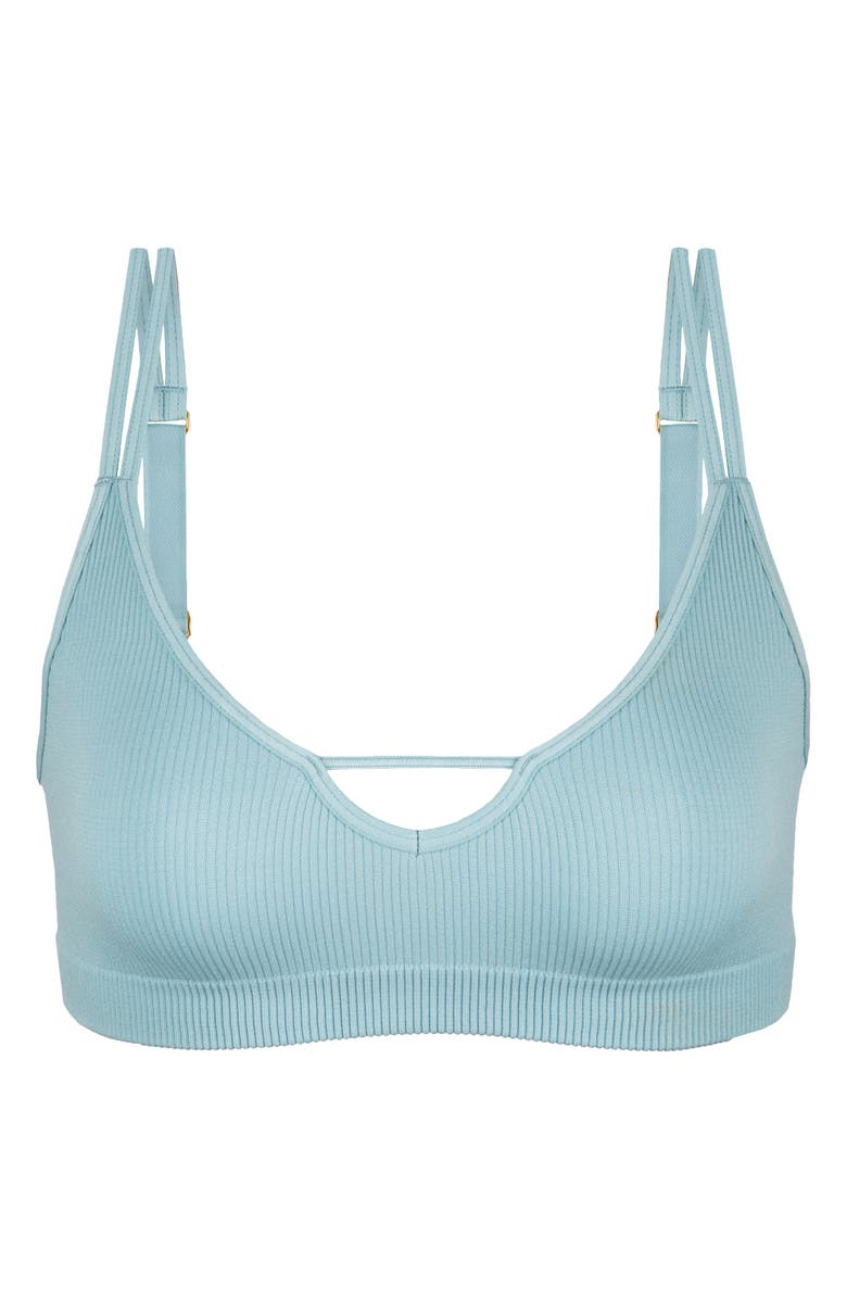 LIVELY Seamless Rib Adjustable V-Neck Bralette | Nordstrom
