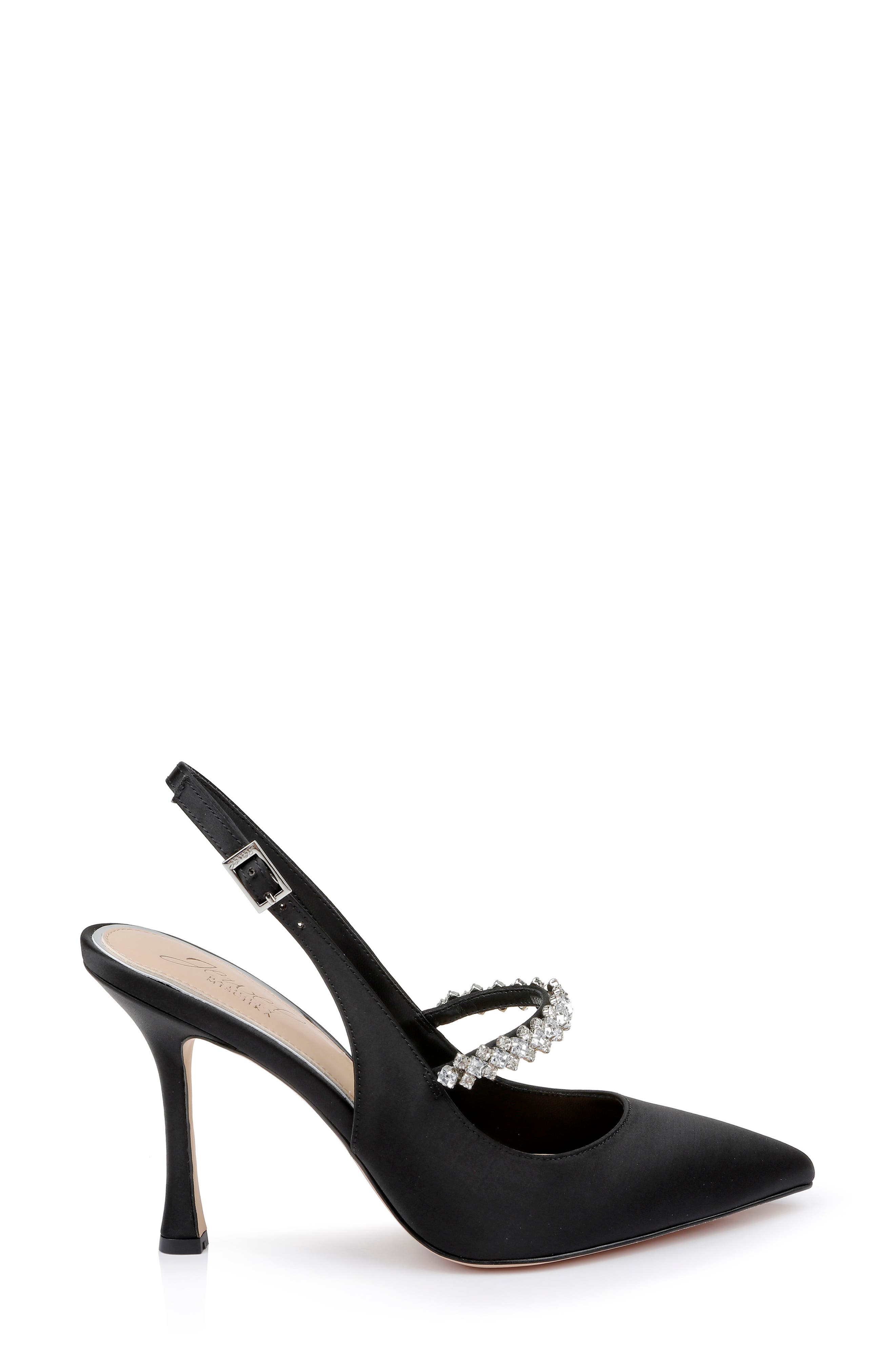 Jewel Badgley Mischka Verena Slingback Pointed Toe Pump (Women) | Nordstrom