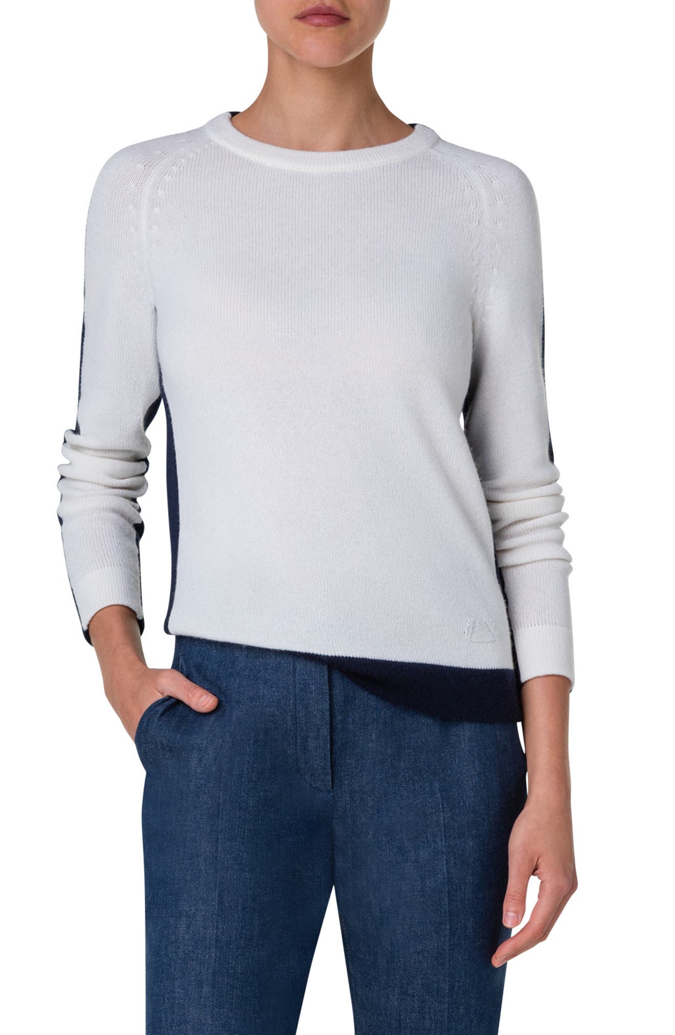 Akris Colorblock Cashmere Sweater | Nordstrom