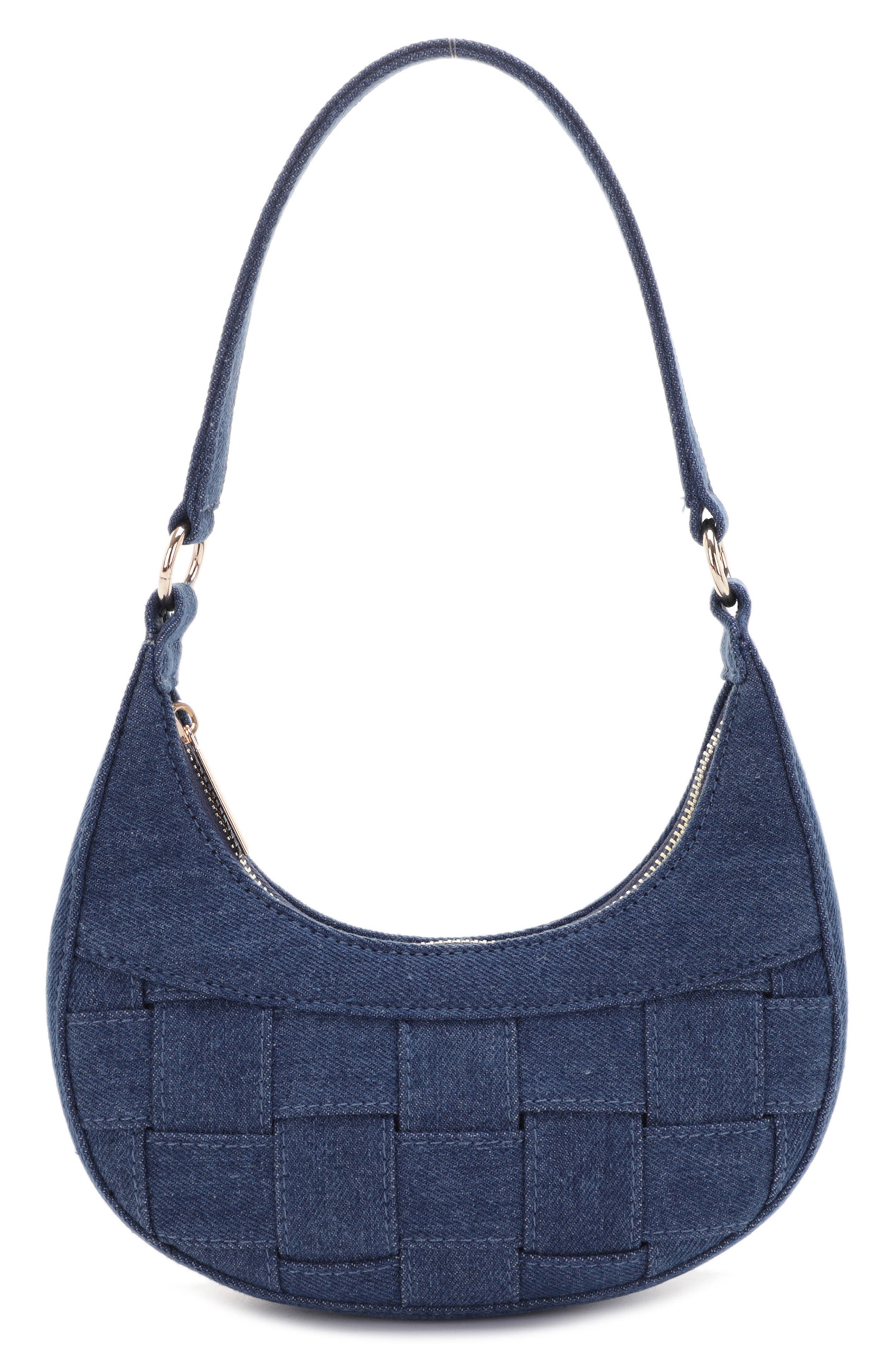 Mali + Lili Leilani Woven Denim Baguette Shoulder Bag | Nordstrom