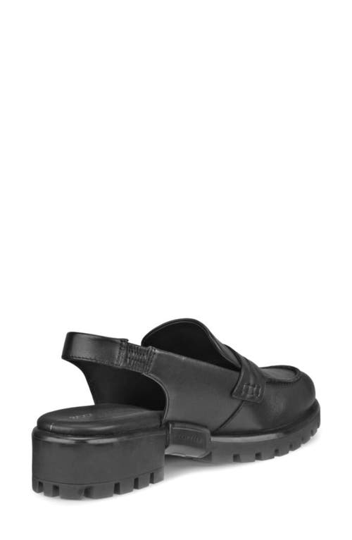 Ecco Modtray Water Resistant Slingback Penny Loafer In Black | ModeSens