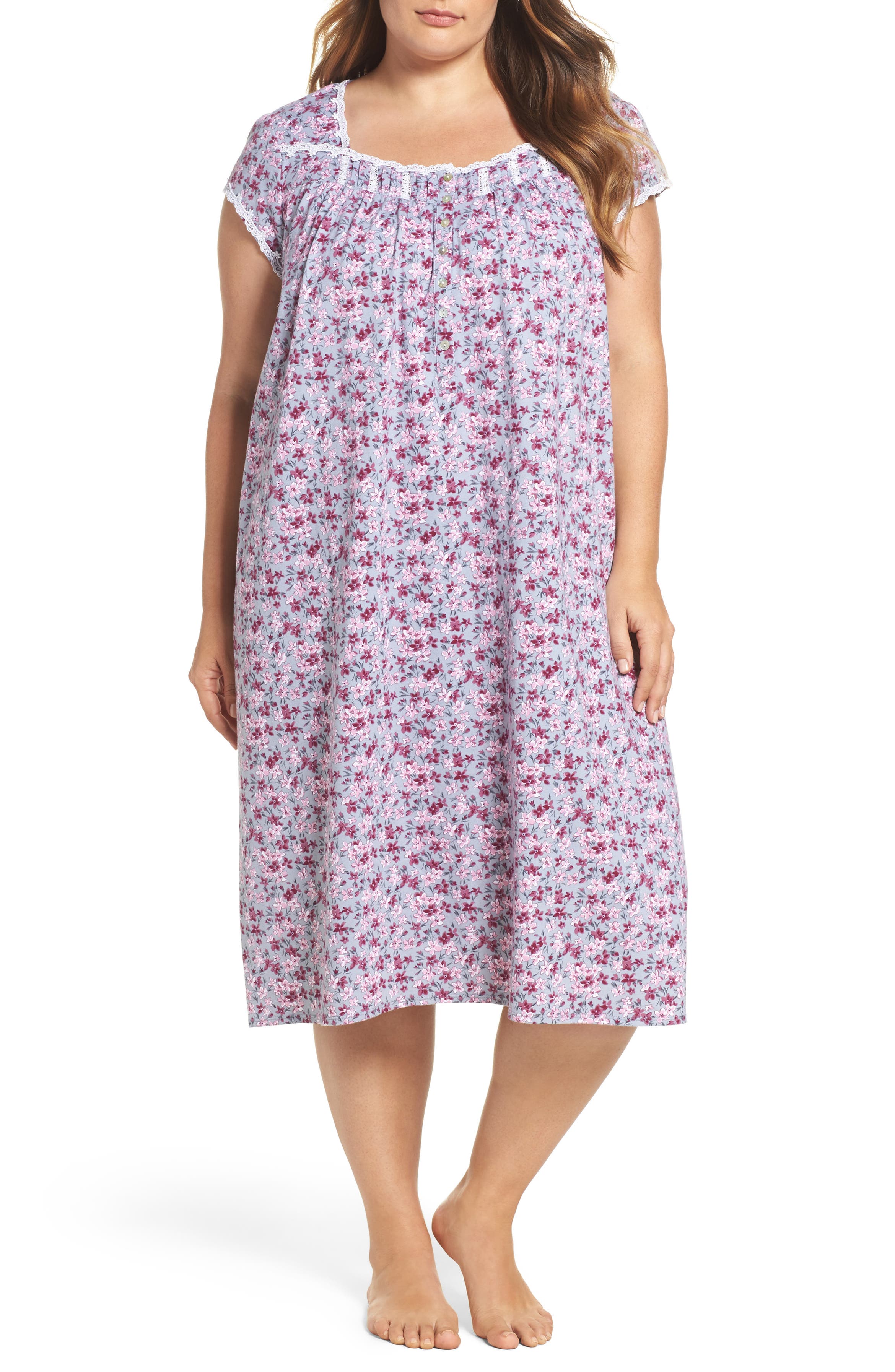 Eileen West Floral Print Waltz Nightgown (Plus Size) | Nordstrom Eileen West Floral Print Waltz Nightgown (Plus Size) | Nordstrom