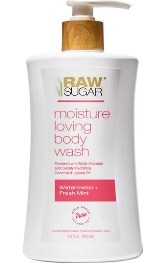 RAW SUGAR Moisture Loving Body Wash in Watermelon & Fresh Mint ...
