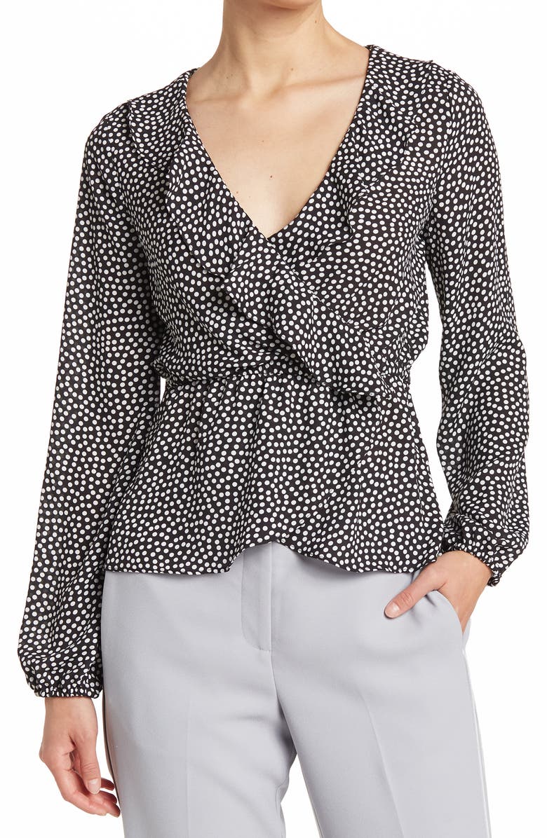 MAX STUDIO Ruffle Peplum Blouse | Nordstromrack