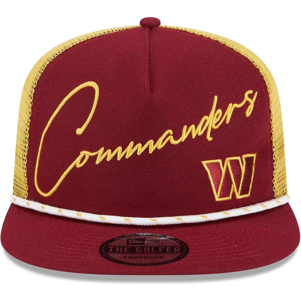 New Era Men's New Era Burgundy Washington Commanders Script Logo Golfer ...