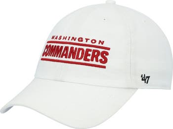 '47 Men's '47 White Washington Commanders Script Clean Up Adjustable ...