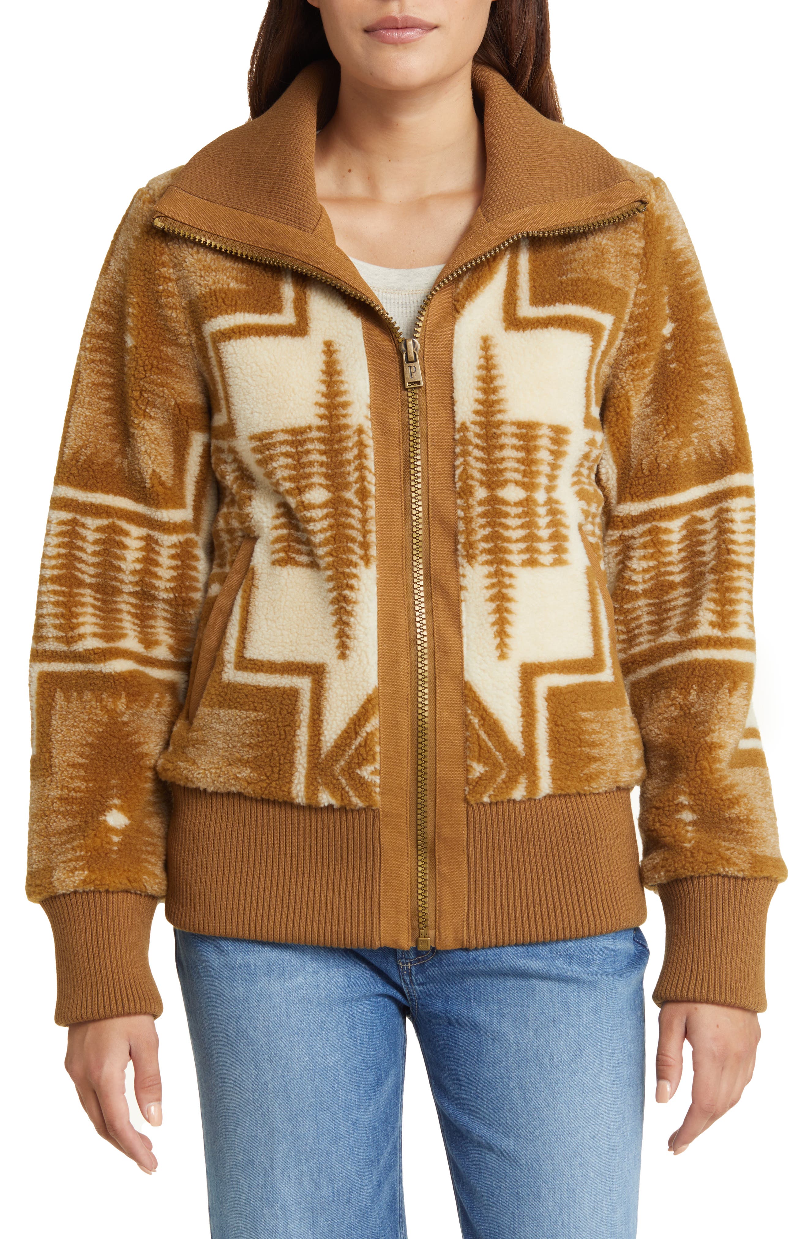 Pendleton Foxglove Range Fleece Bomber Jacket | Nordstrom