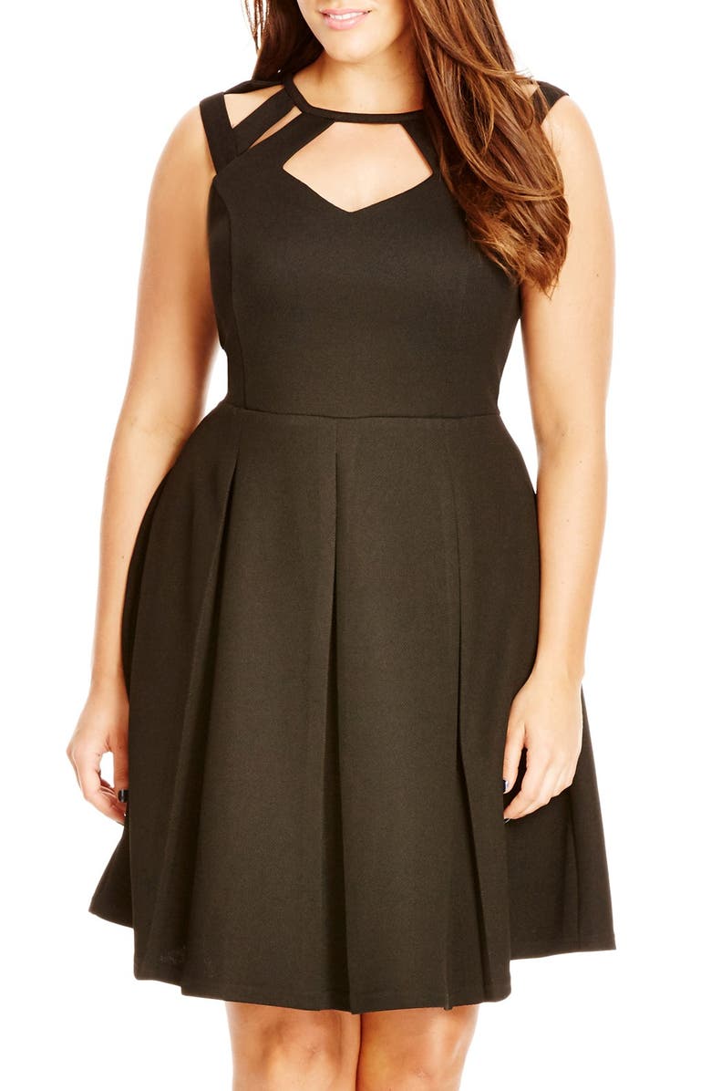 City Chic Sweet Cutout Fit And Flare Dress Plus Size Nordstrom