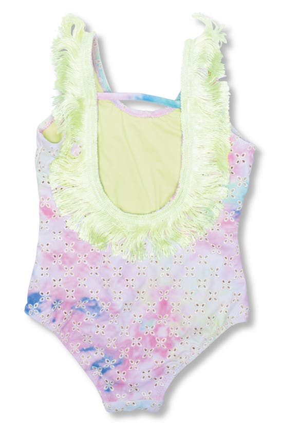 Shade Critters Kids' Eyelet Fringe One-piece Swimsuit In Multi | ModeSens