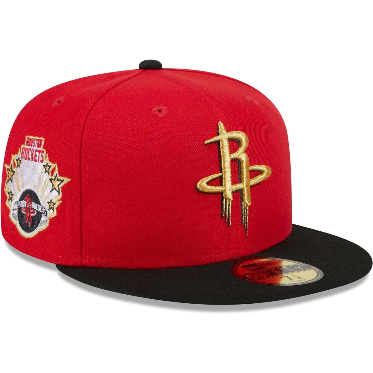 New Era Men's New Era Red/Black Houston Rockets Gameday Gold Pop Stars ...