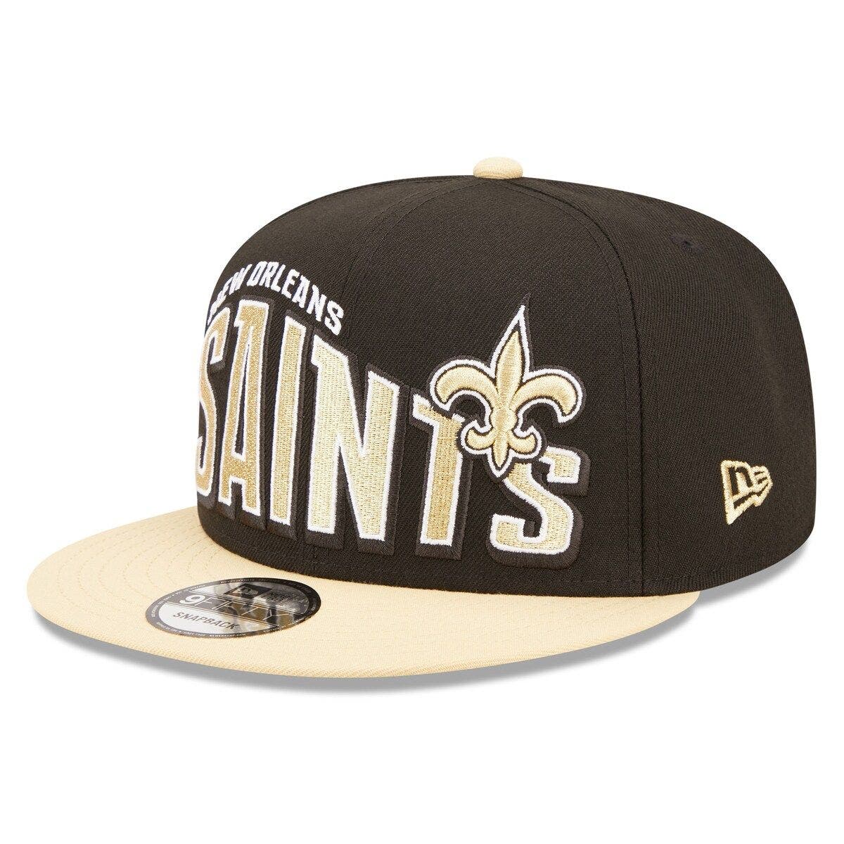 New Era Men's New Era Black/Gold New Orleans Saints Wordmark Flow ...