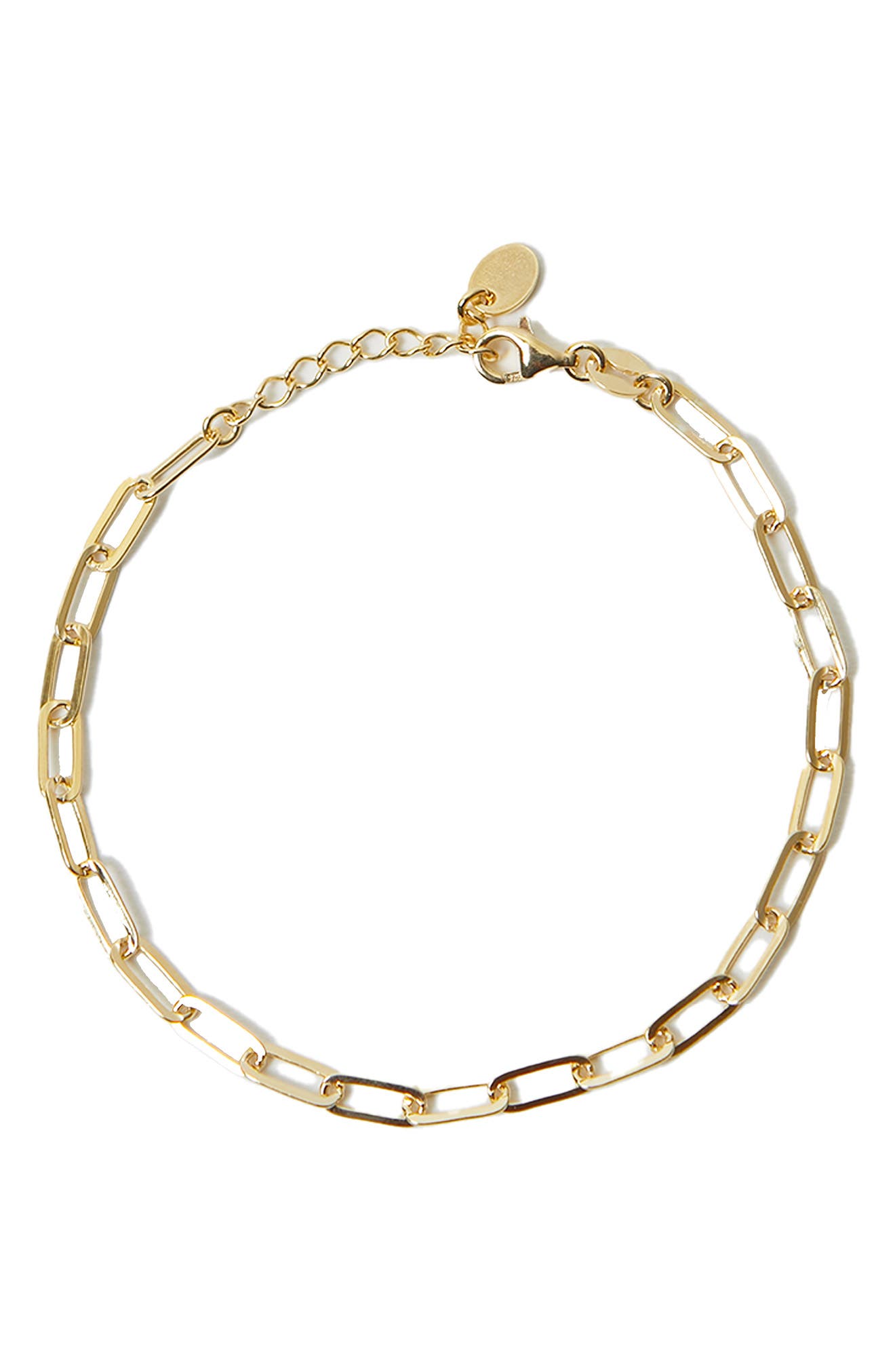 Argento Vivo Sterling Silver Paper Clip Anklet | Nordstrom