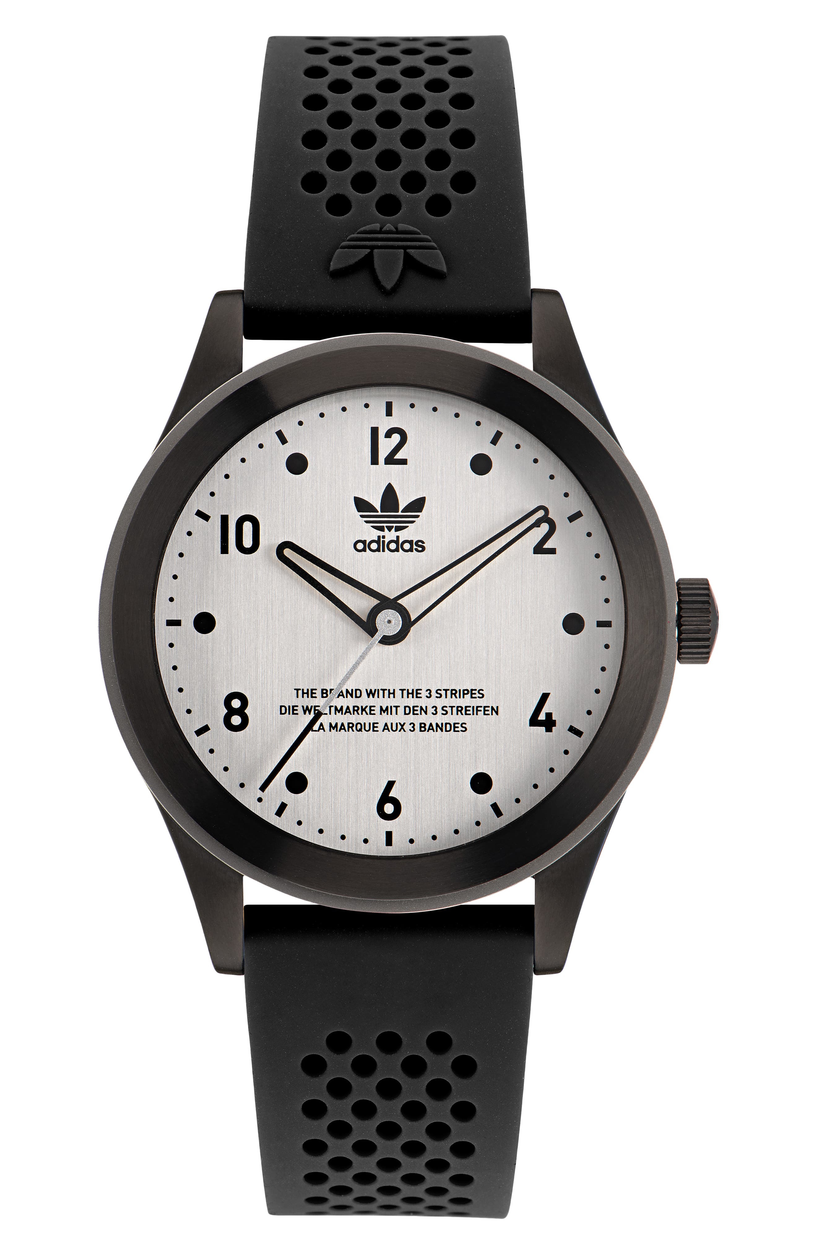 adidas Code Three Silicone Strap Watch, 40mm | Nordstrom